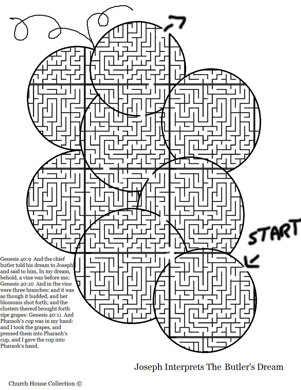 Church House Collection Blog: Joseph Interprets The Butler's Dream Maze ...