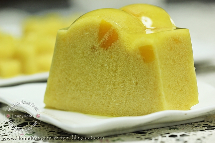 HomeKreation - Kitchen Corner: Mango Pudding (Puding Mangga Lemak Harum)