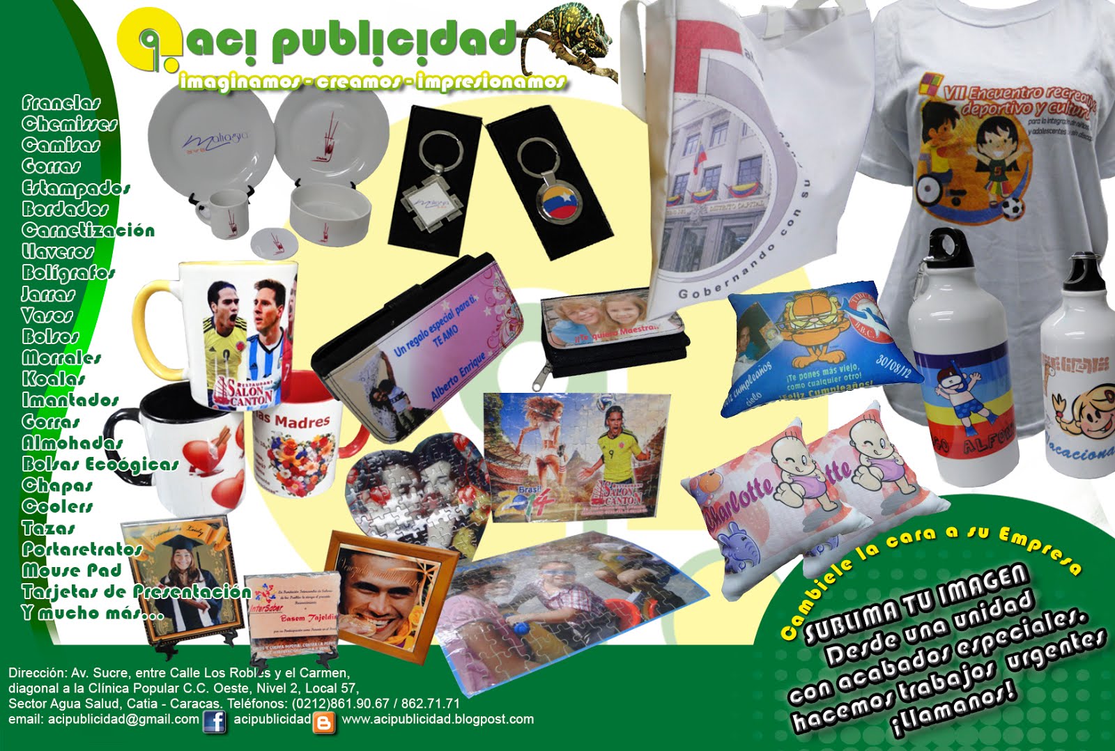 aci publicidad: SUBLIMACIÓN SOBRE TODO TIPO DE MATERIAL TEXTIL O P.O.P