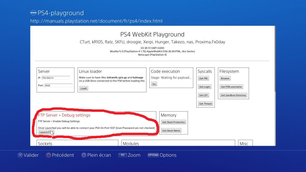 PS4をFTPサーバ化してファイル送受信を行う方法（1.76）