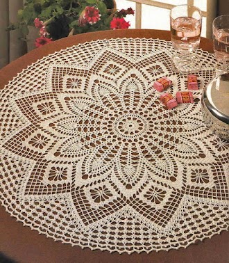 Crochet Tablecloth Pattern - Fine simple and easy