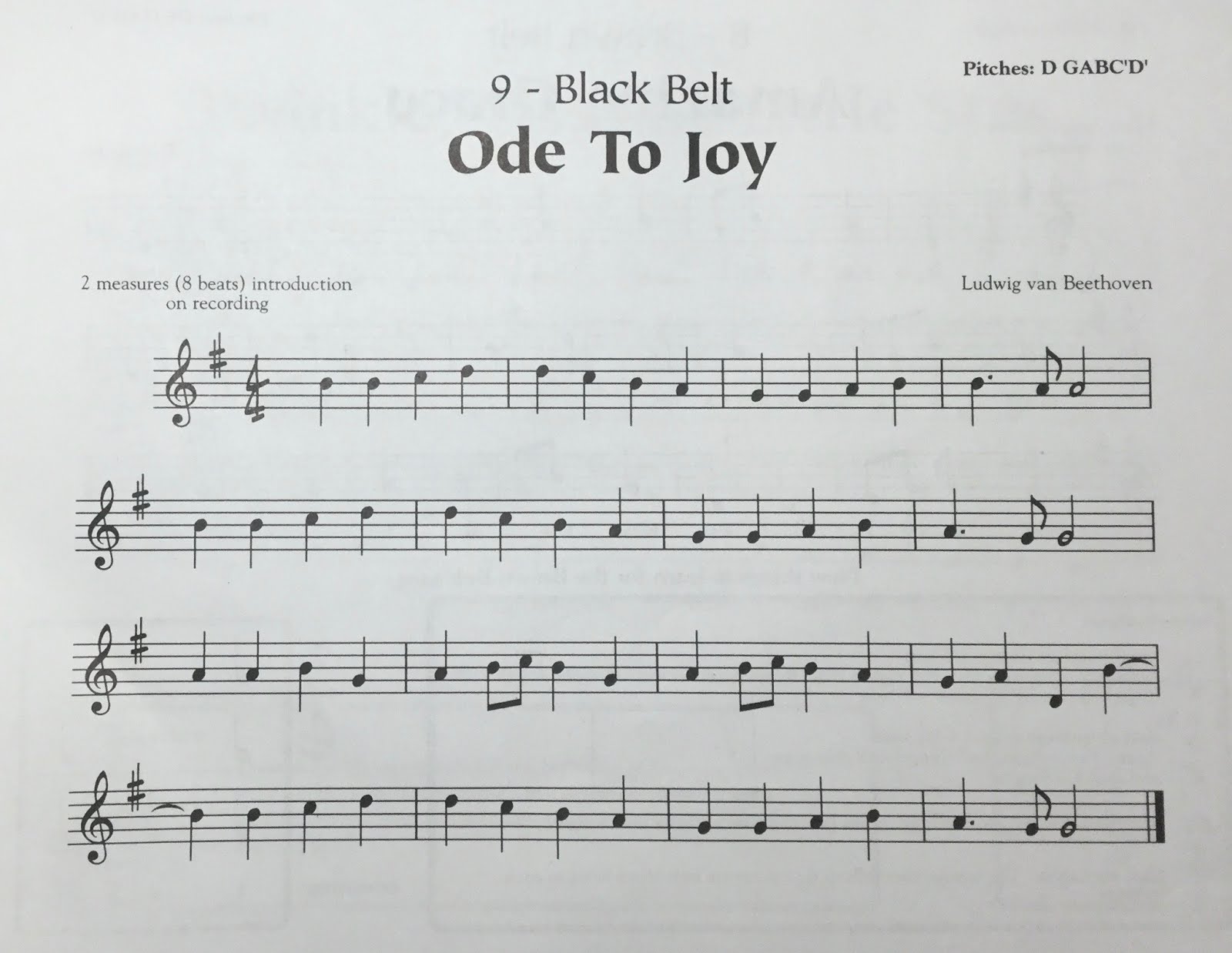 Crestview Recorder Karate: Black Belt - Ode To Joy