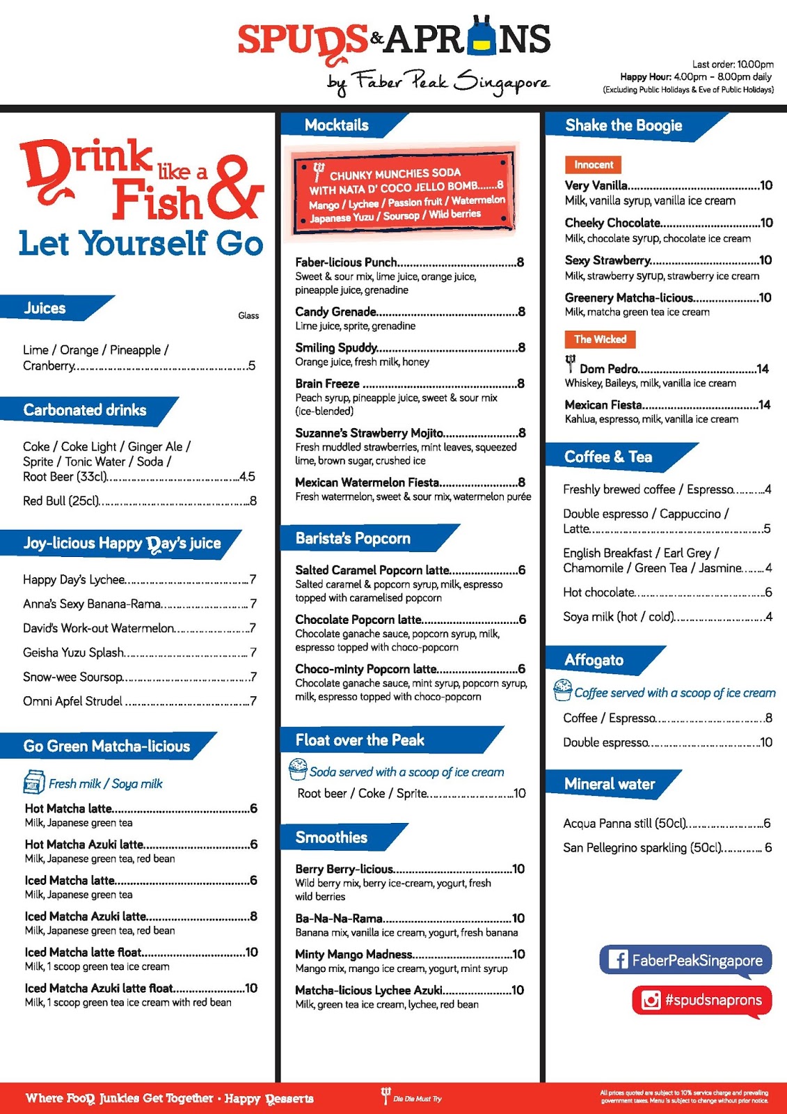 SuMMeR LoVes To Eat! Singapore Food Blog: Spuds & Aprons (109 Mount ...