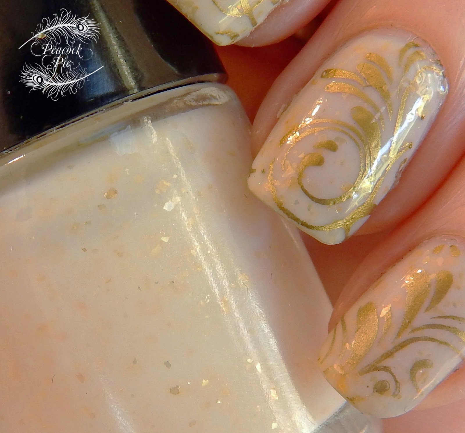 Peacock Pie - White Gold Flakies and Stamping