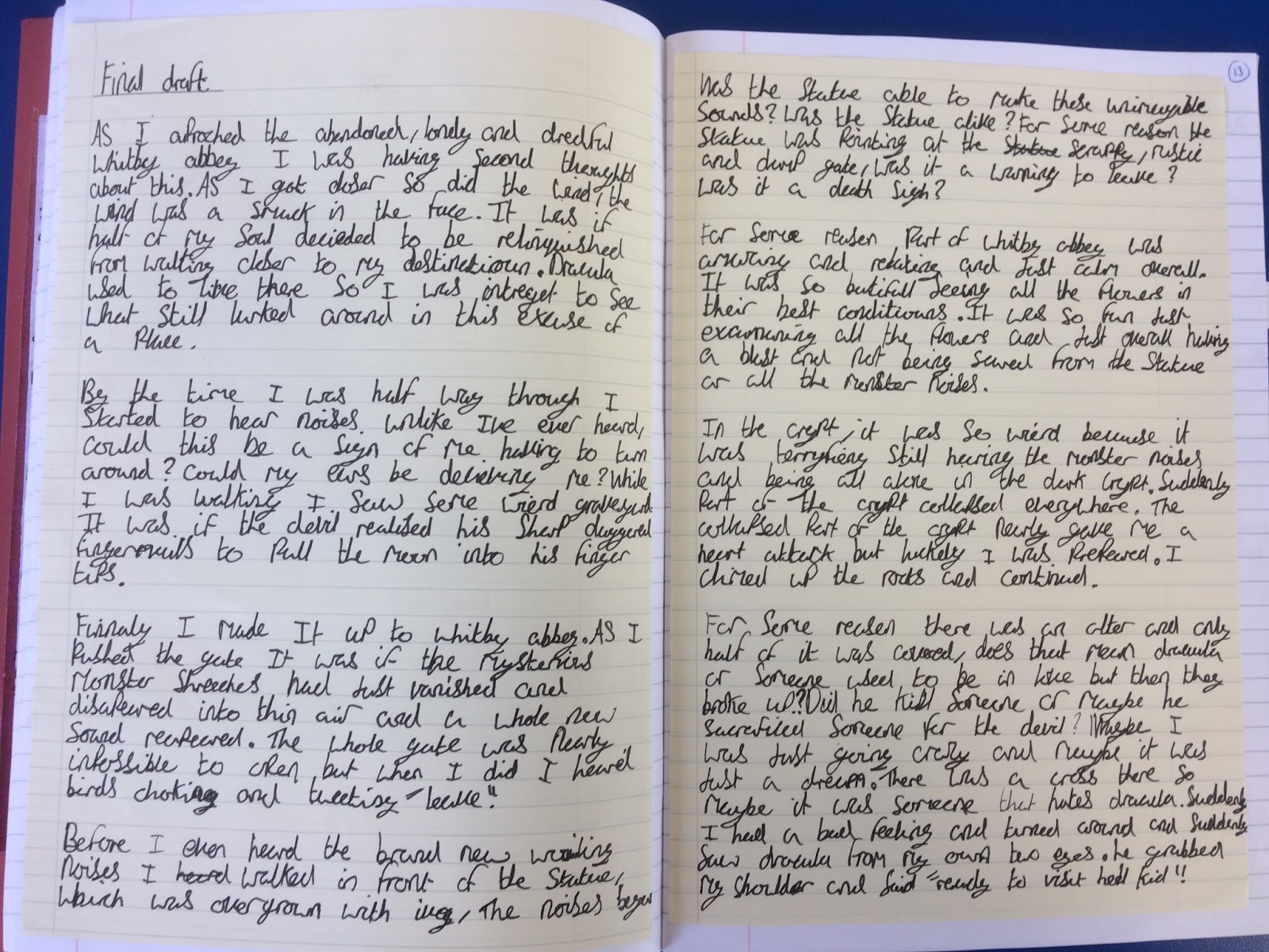 Llanharan Primary School Yr5/6: Final drafts of writing inspired by ...
