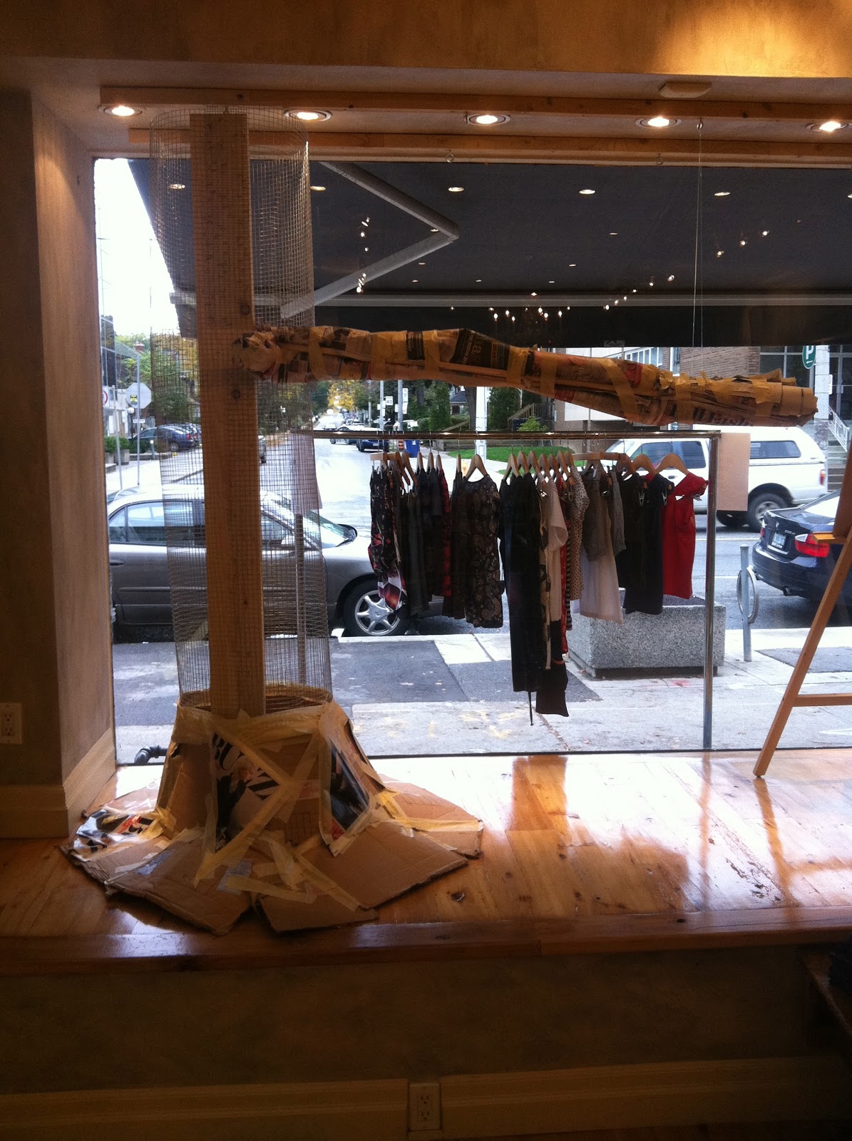 Marmalade Skies: Paper Mache Tree Window Display