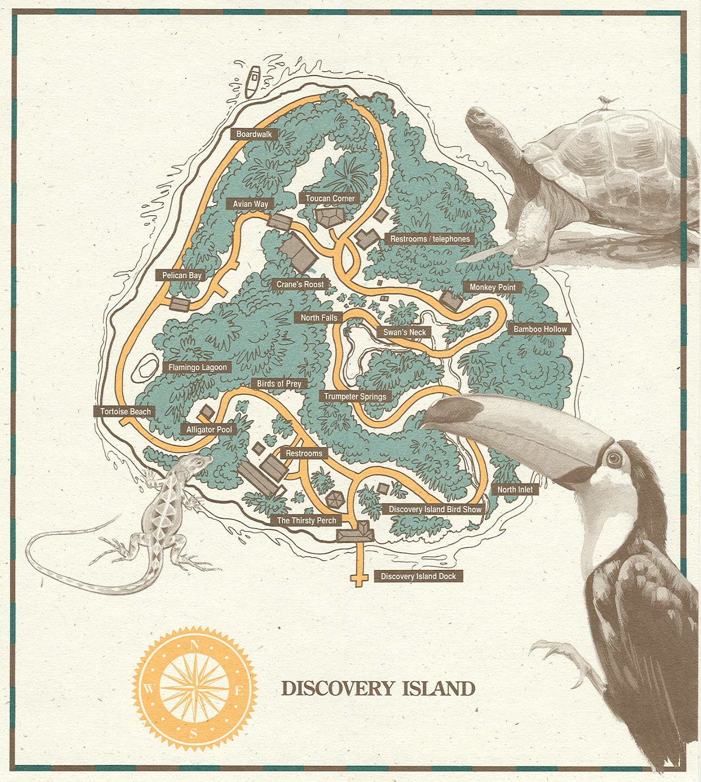 Disney Vacation Kingdom: Discovery Island Guidemap