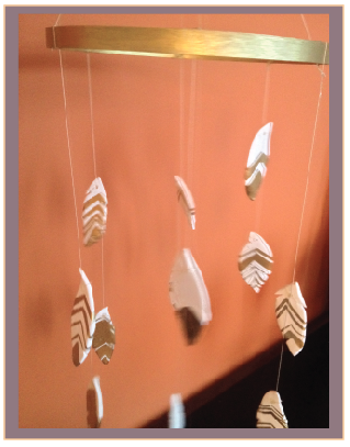 Baby Fig: DIY Feather Clay Mobile