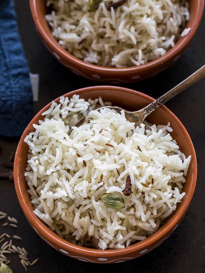 Life Without Alu?: Jeera Rice (Rice flavored with Cumin Seeds)