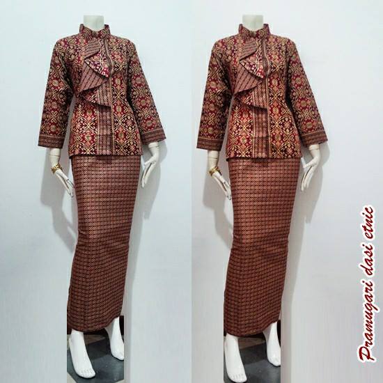 Model Baju Batik Pramugari Dasi Motif Etnik Lengan Panjang - Batik ...