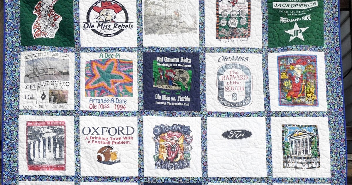 Quilting on the Crescent: One More 2016 Finish: Ole Miss T-Shirt Quilt