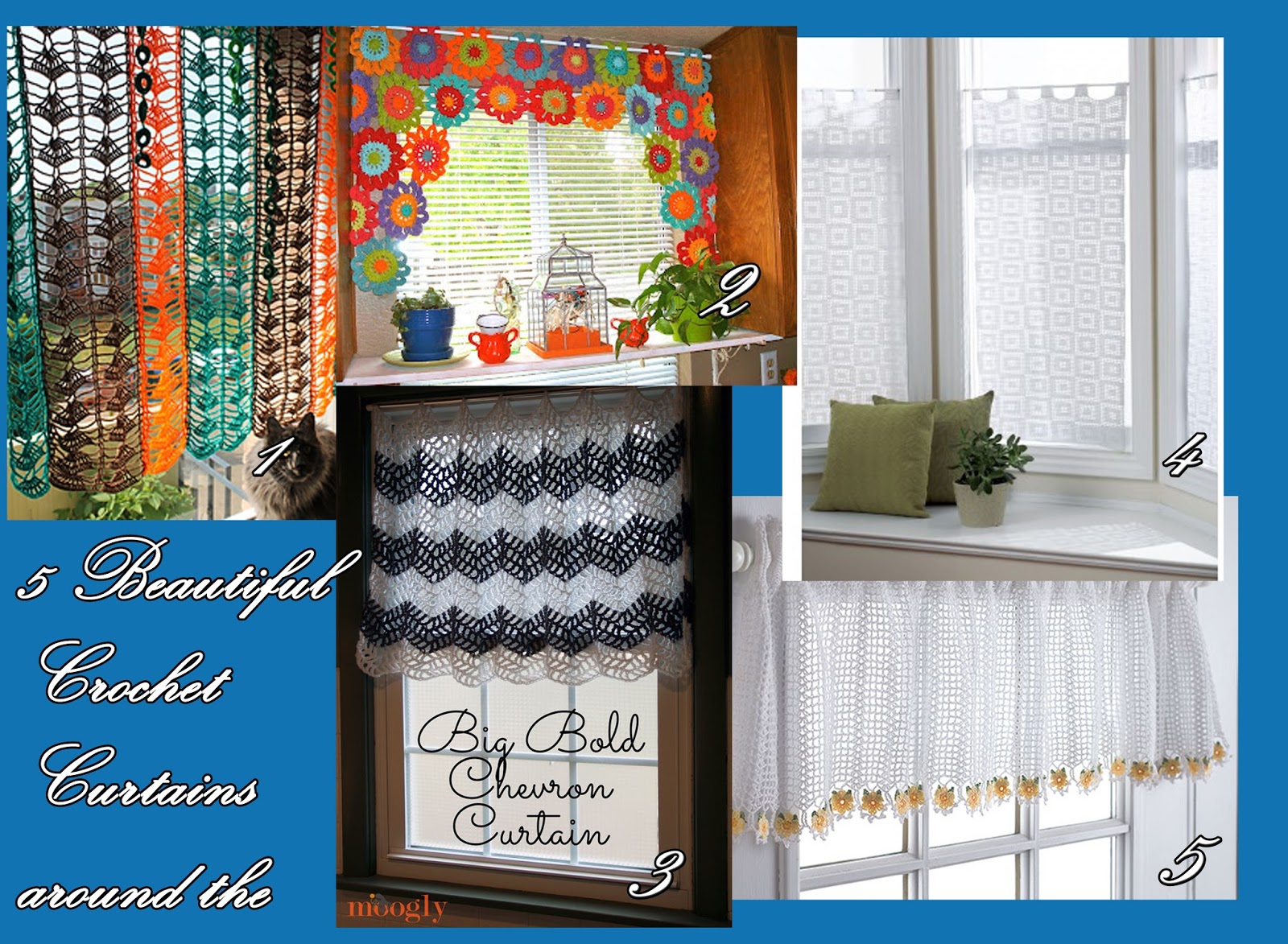 Si Nanay Madel: 5 Beautiful Crochet Curtains- Free Pattern