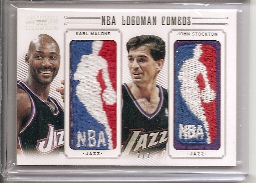 Great NBA Cards: 2012-13 National Treasures NBA Logoman Combos Karl ...