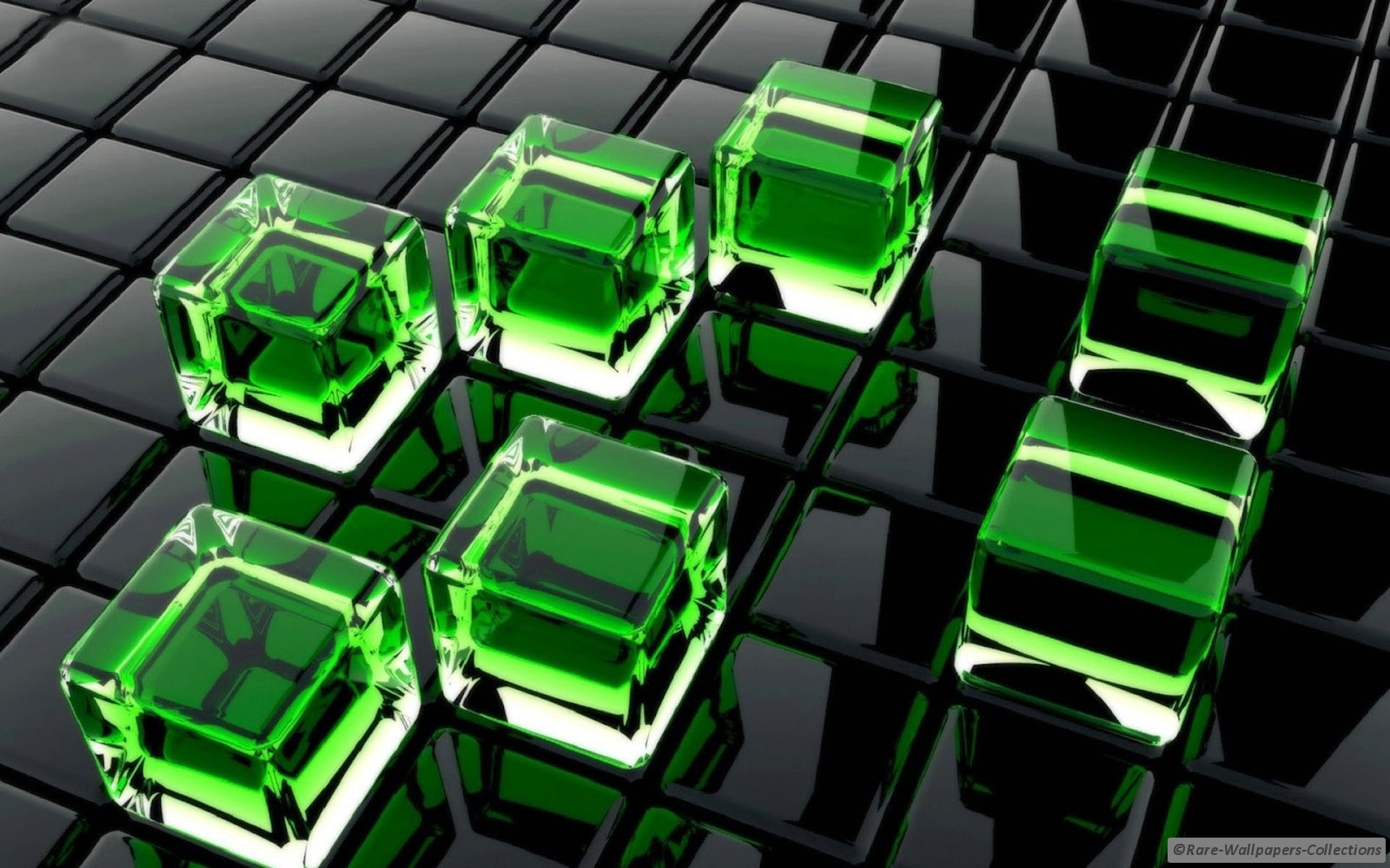 Rare Wallpaper Collections: Transparent 3D Cubes Wallpaper