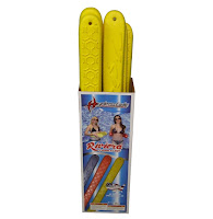 pool noodles: yellow pool noodles