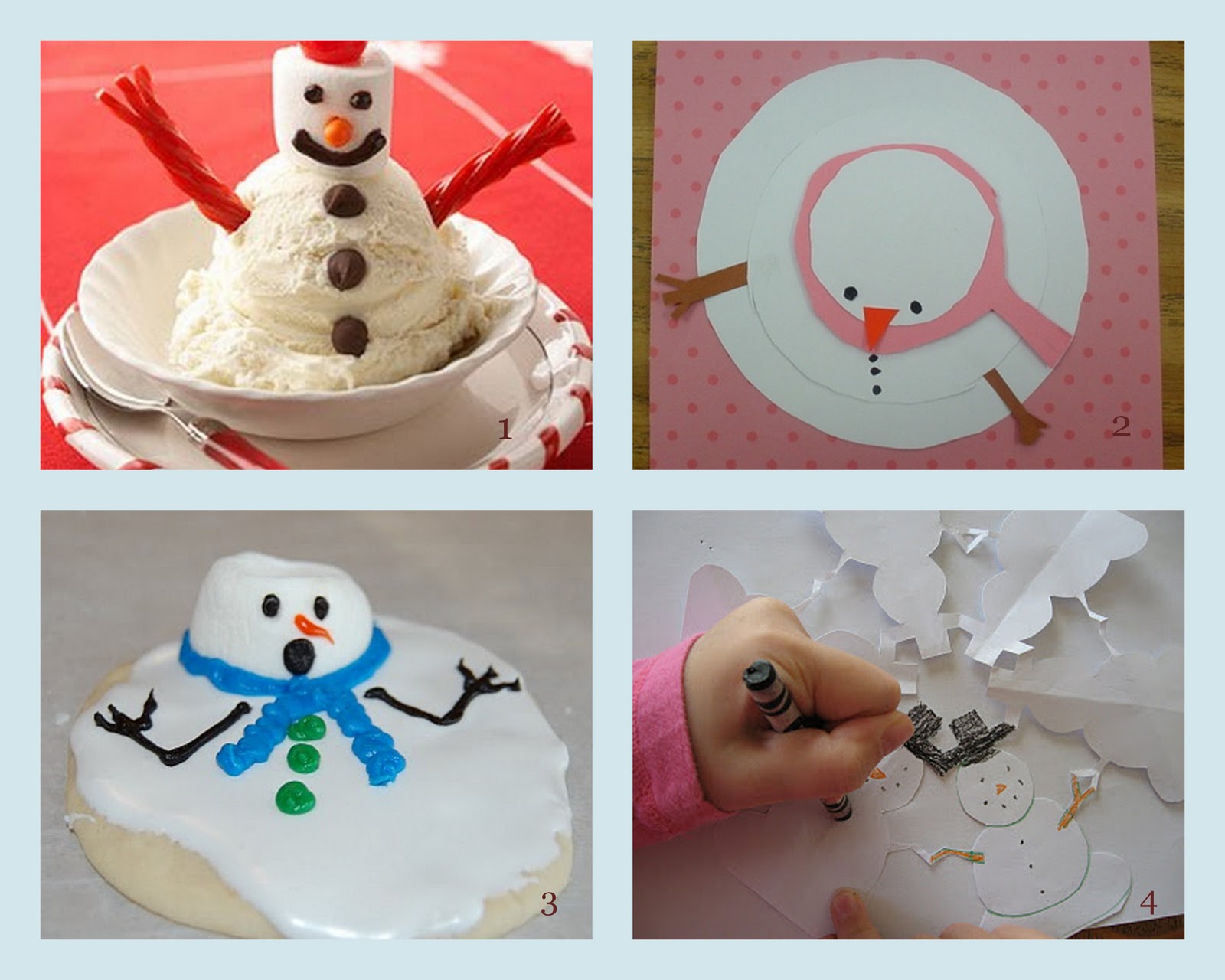 Having Fun at Home: 4 Fun Snowman Ideas