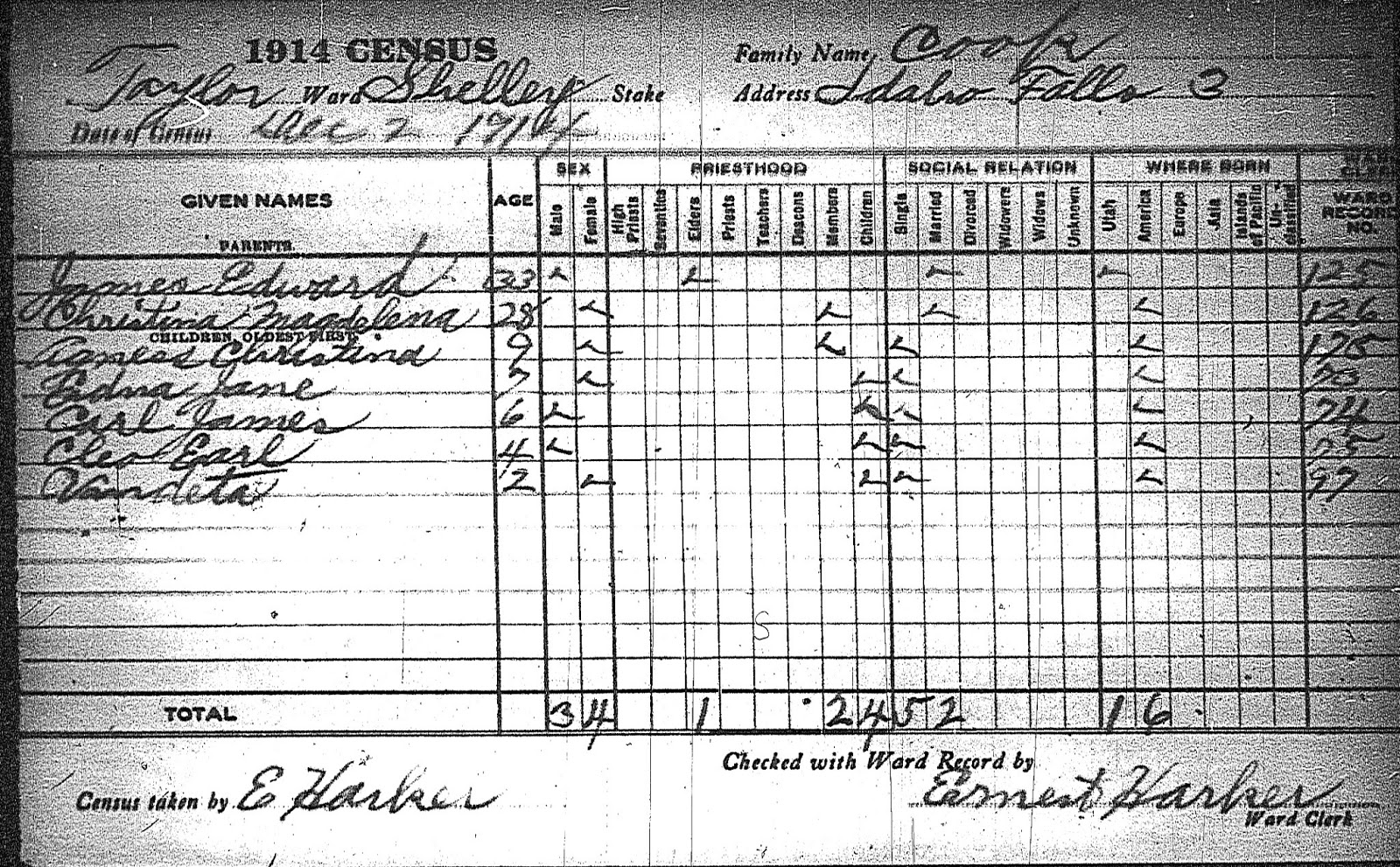 Cook Family History: James Edward Cook - Part 3