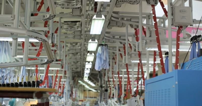 Automatic Overhead Material Handling Systems for Apparel Manufacturing