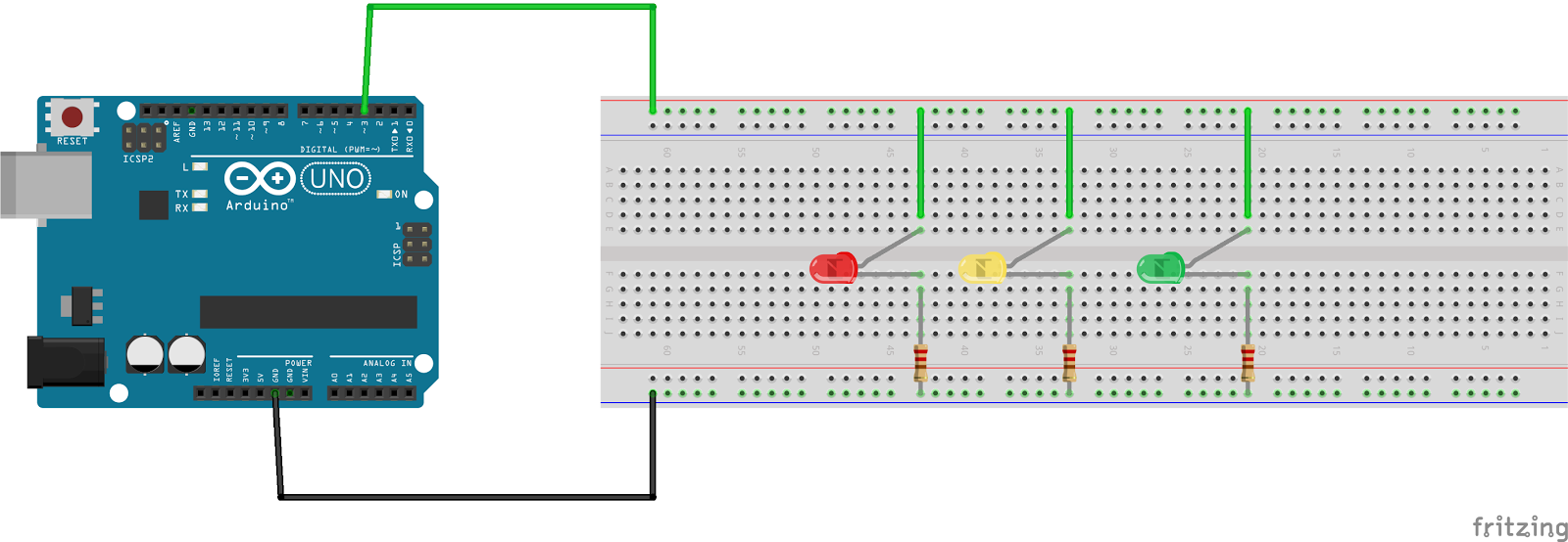 ARDUINO UNO Básico 02: Montajes en serie y paralelo