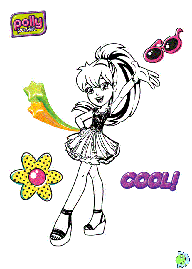 Dinokids - Desenhos para colorir: Desenhos de Polly Pocket para colorir
