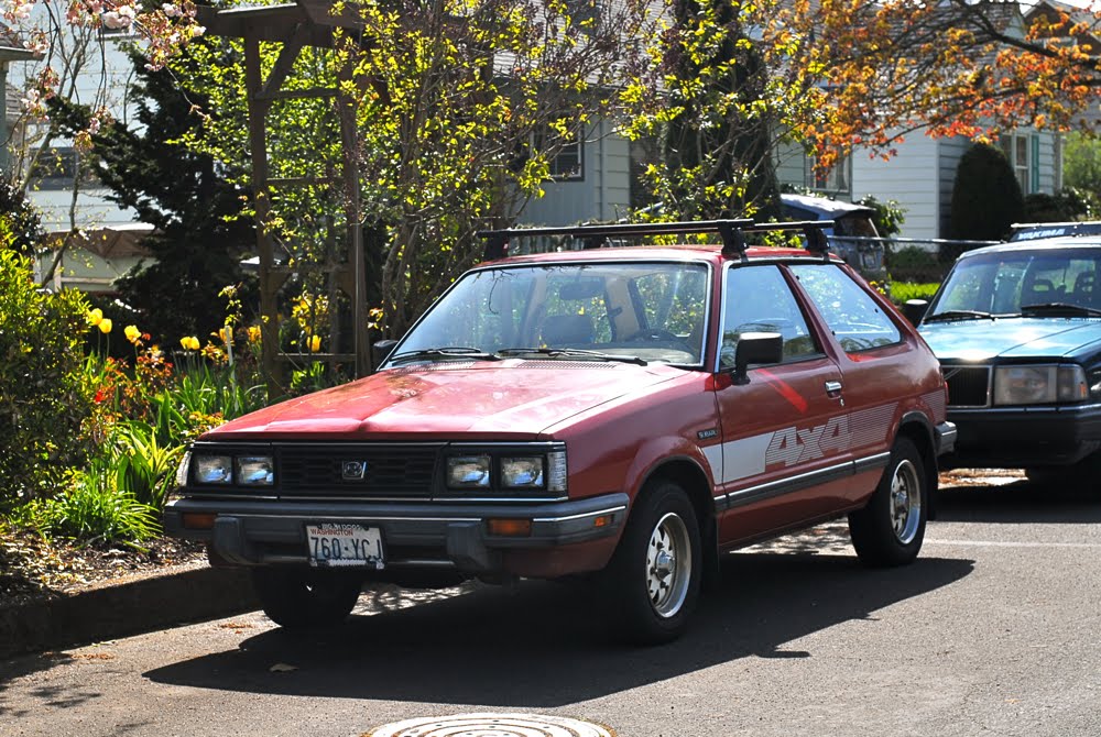 OLD PARKED CARS.: 1988 Subaru GL 4WD.