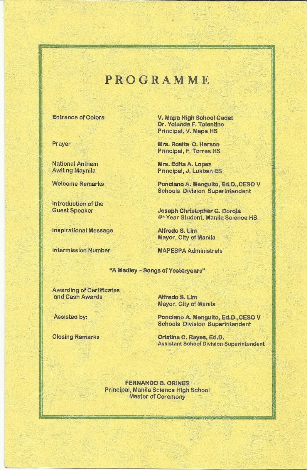 Department of Education Manila: DepEd Manila Awards Outstanding Schools