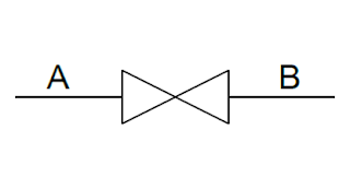 Simbol-simbol Check Valve pada komponen sirkuit hidrolik