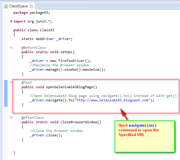 Selenium By Arun 409 Using Navigate To Command To