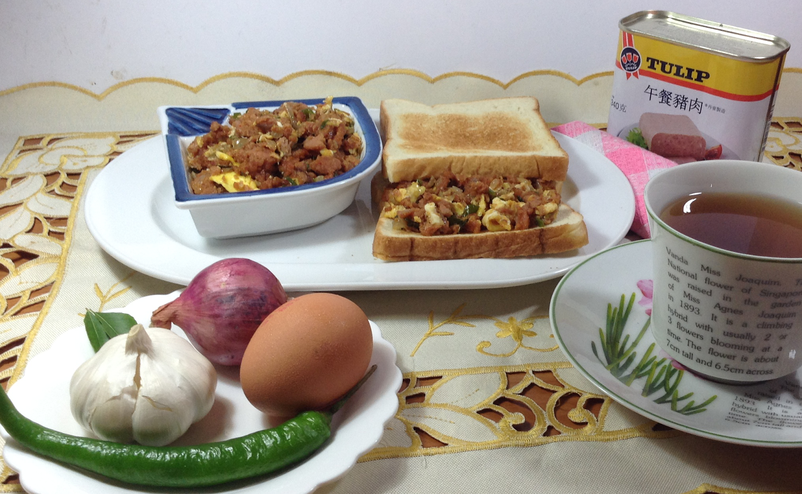 Simply Cooking and Health: Spicy fried pork luncheon meat