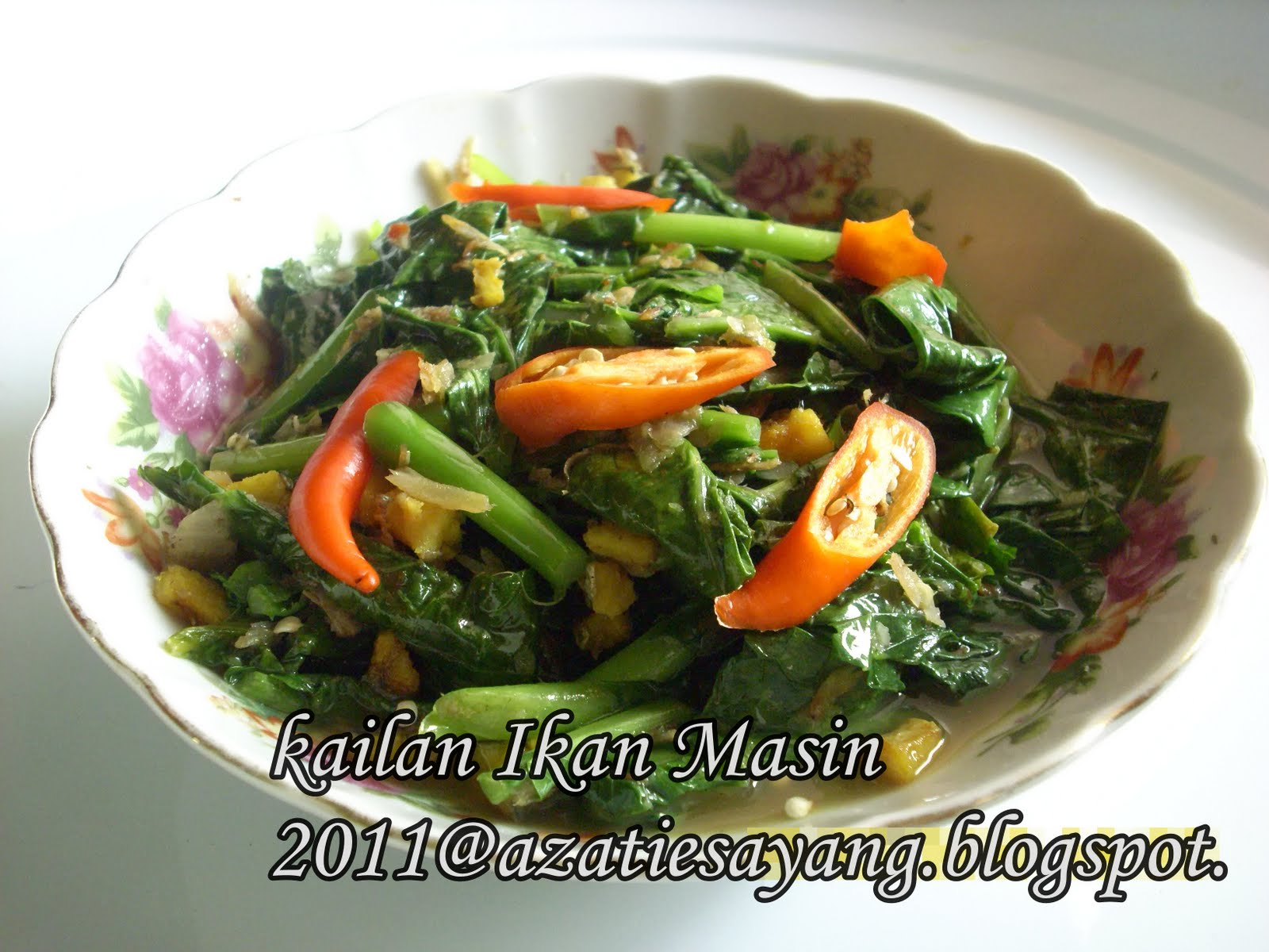 ♥♥Azatiesayang♥♥: Sayur Kailan Ikan Masin