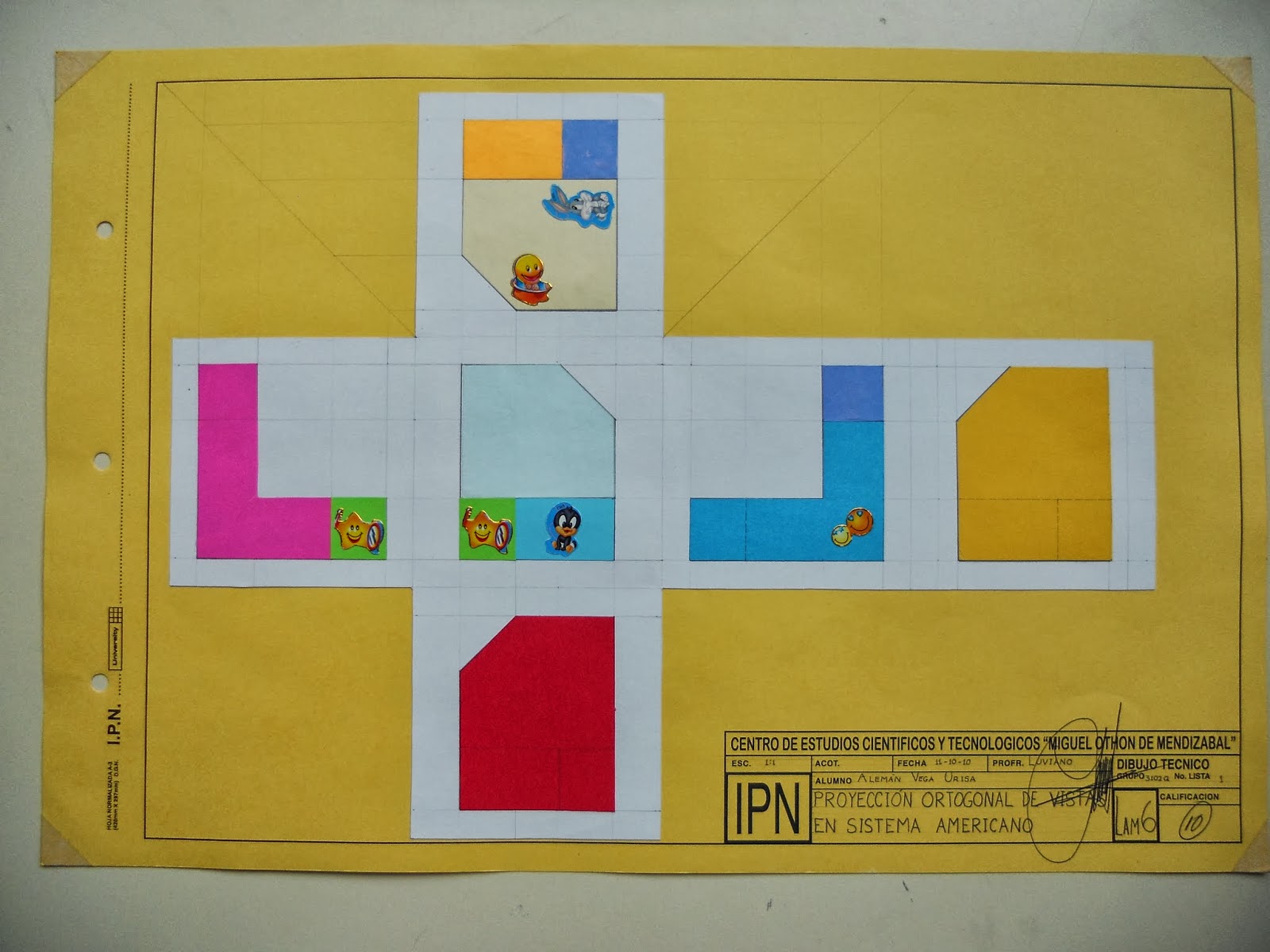 DIBUJO TÉCNICO IPN México D.F.: EJEMPLO DE LA LÁMINA 7