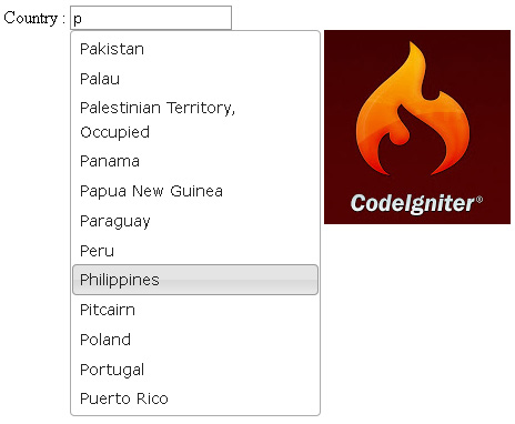 CodeIgniter - jquery-ajax, jQueryUI - Autocomplete | Tutorial101