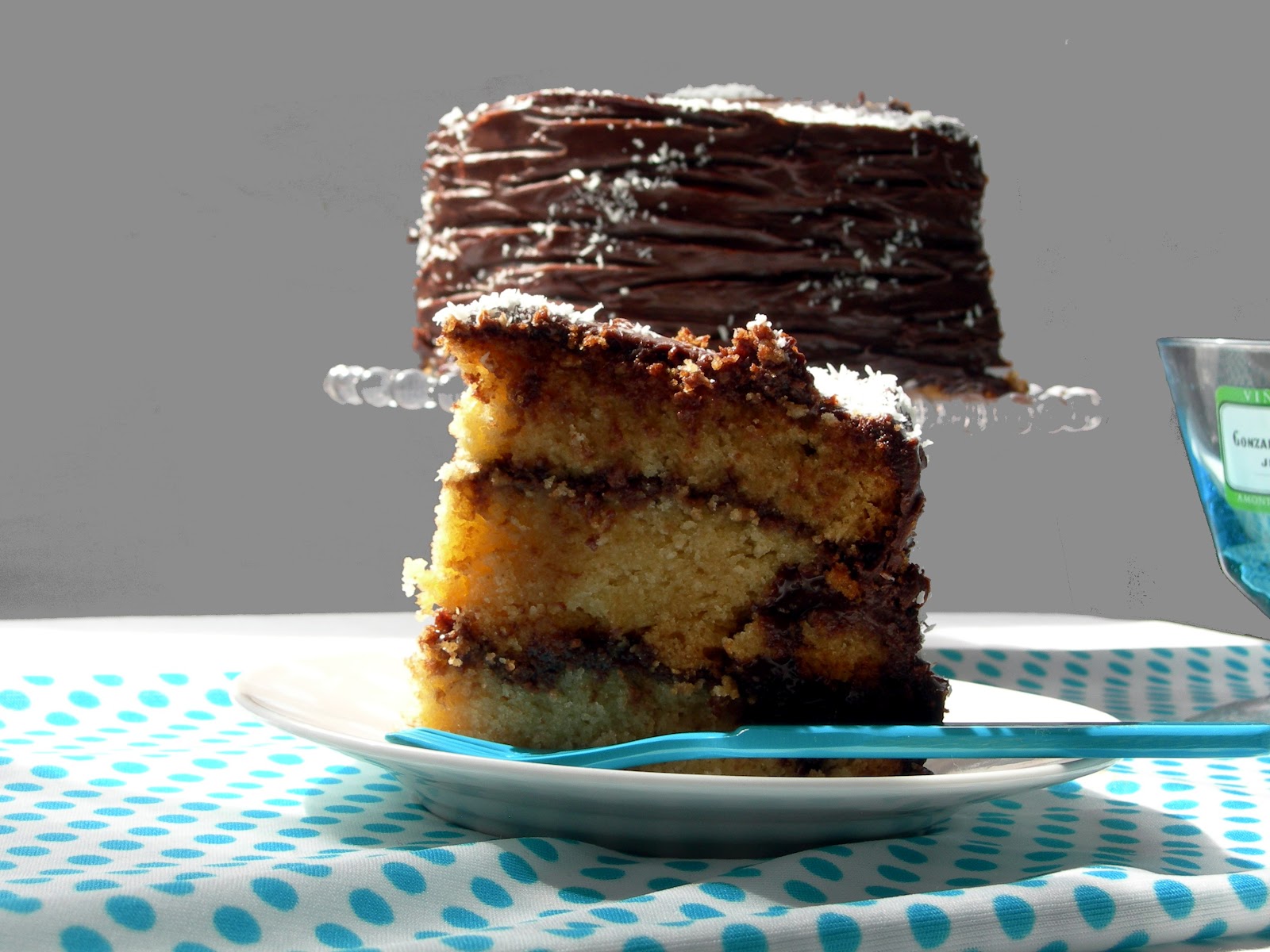 Tarta de coco y chocolate - Magdalenas de Chocolate