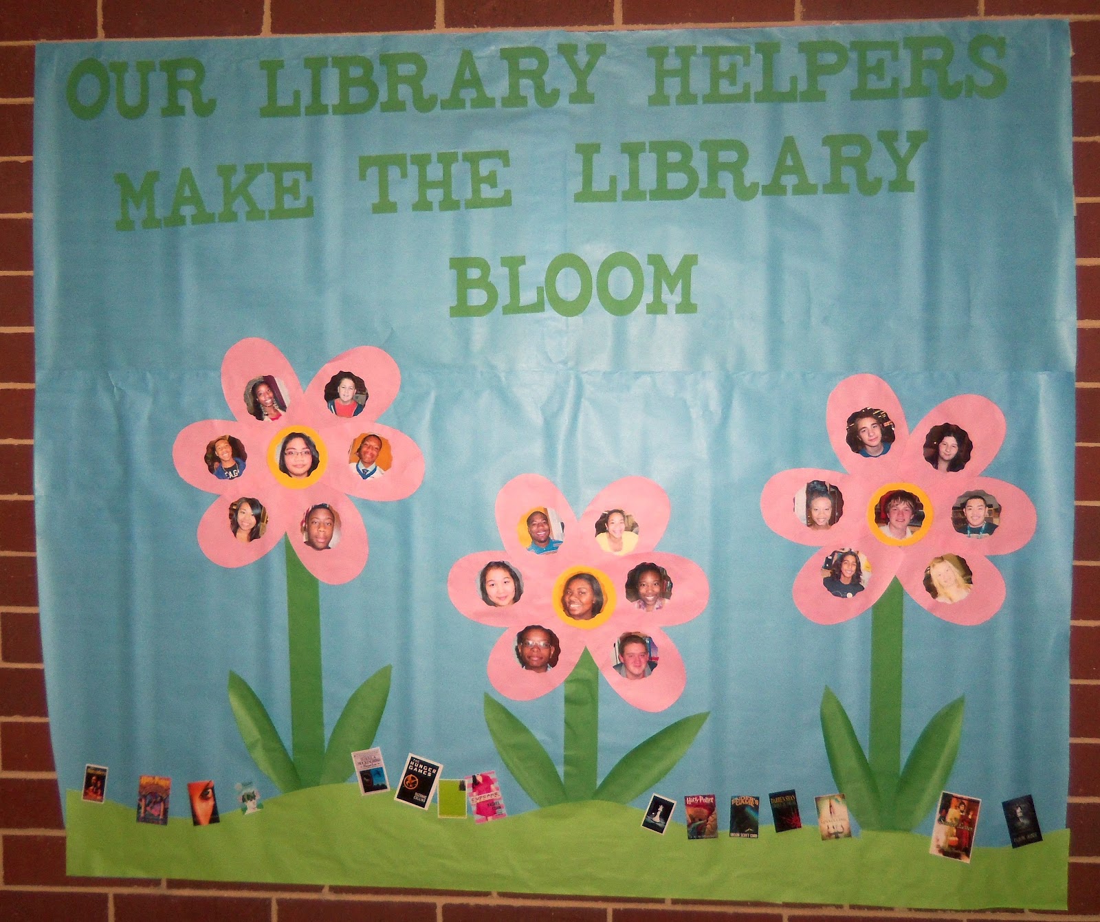 Library Displays: Our Library Helpers Make the Library Bloom