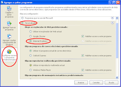 soporte informatico: Poner internet explorer como navegador predeterminado