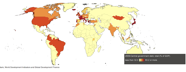 Avondale Asset Management: Global Map of Government Debt to GDP