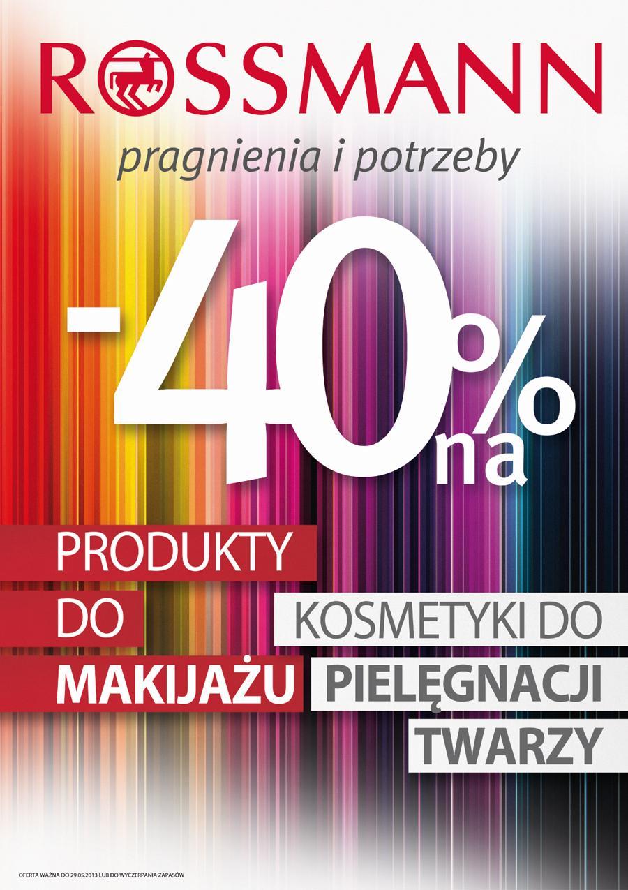 Rossmann -40% na produkty do makijażu i kosmetyki do pielęgnacji twarzy ...