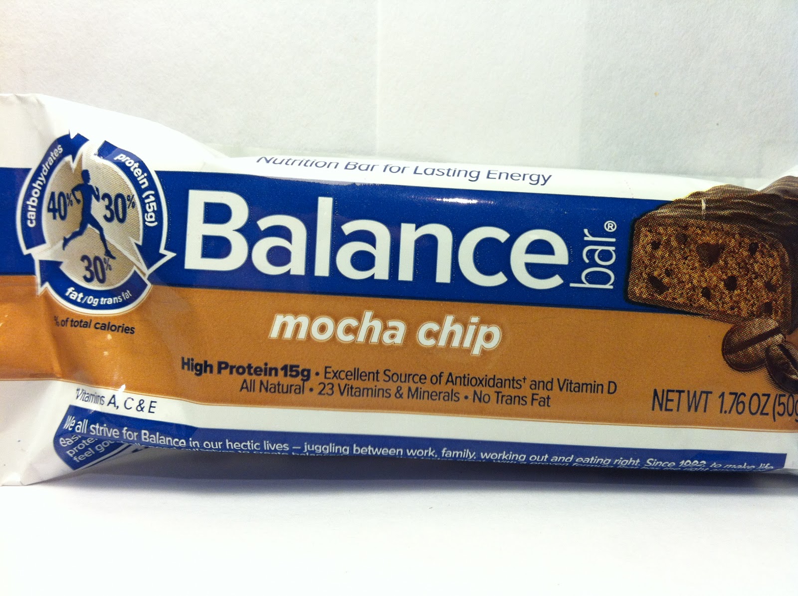 Crazy Food Dude: Review: Balance Bar Mocha Chip Bar