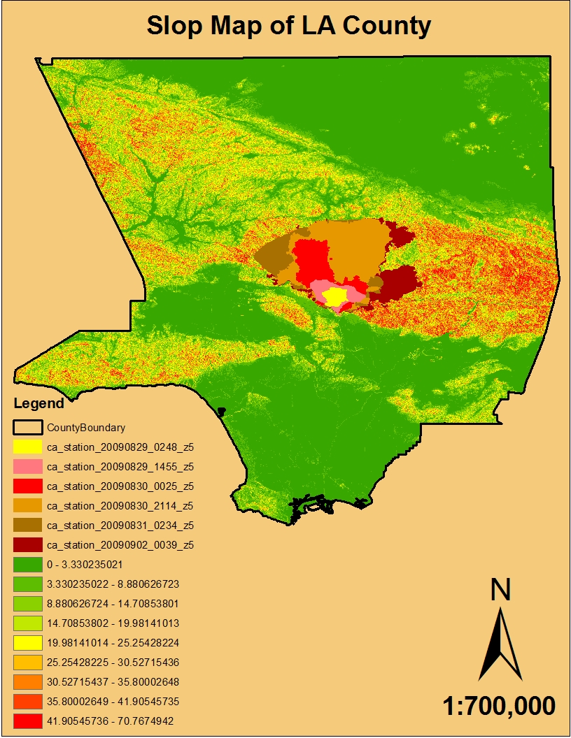 Geog7 Intro To GIS: LA County Fire (2009) Map Report