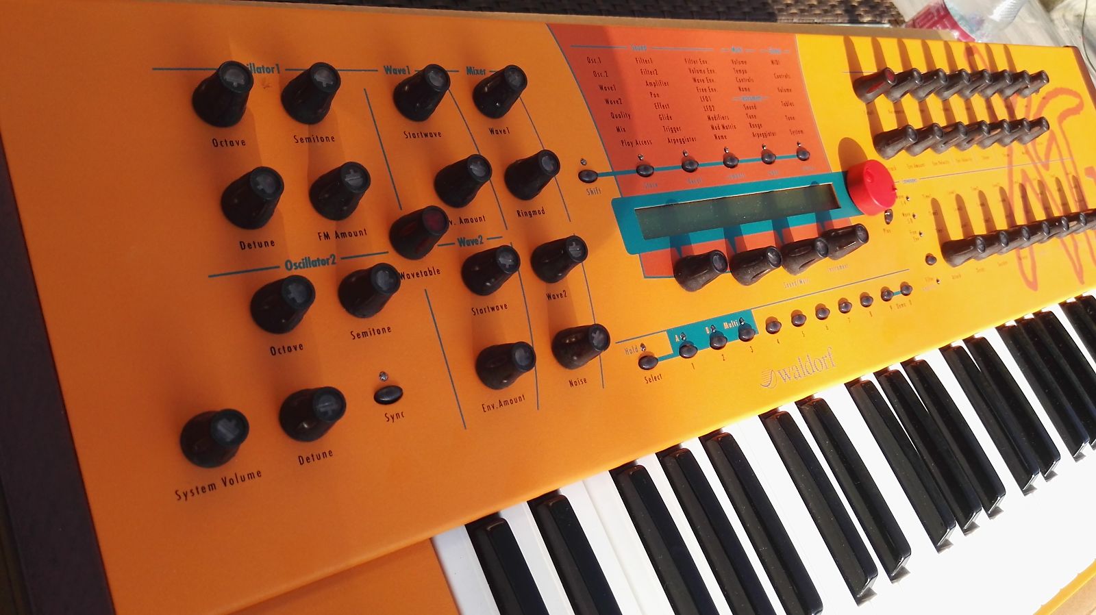 MATRIXSYNTH: Waldorf XTk 10 Voice Orange Wavetable Keyboard Synthesizer