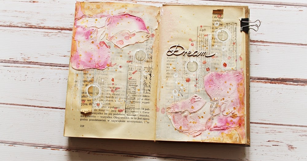 JaMajka: Stencil mania - Dream art journal spread