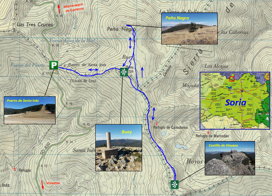 Sendas de Burgos: Sierra Cebollera: Castillo de Vinuesa