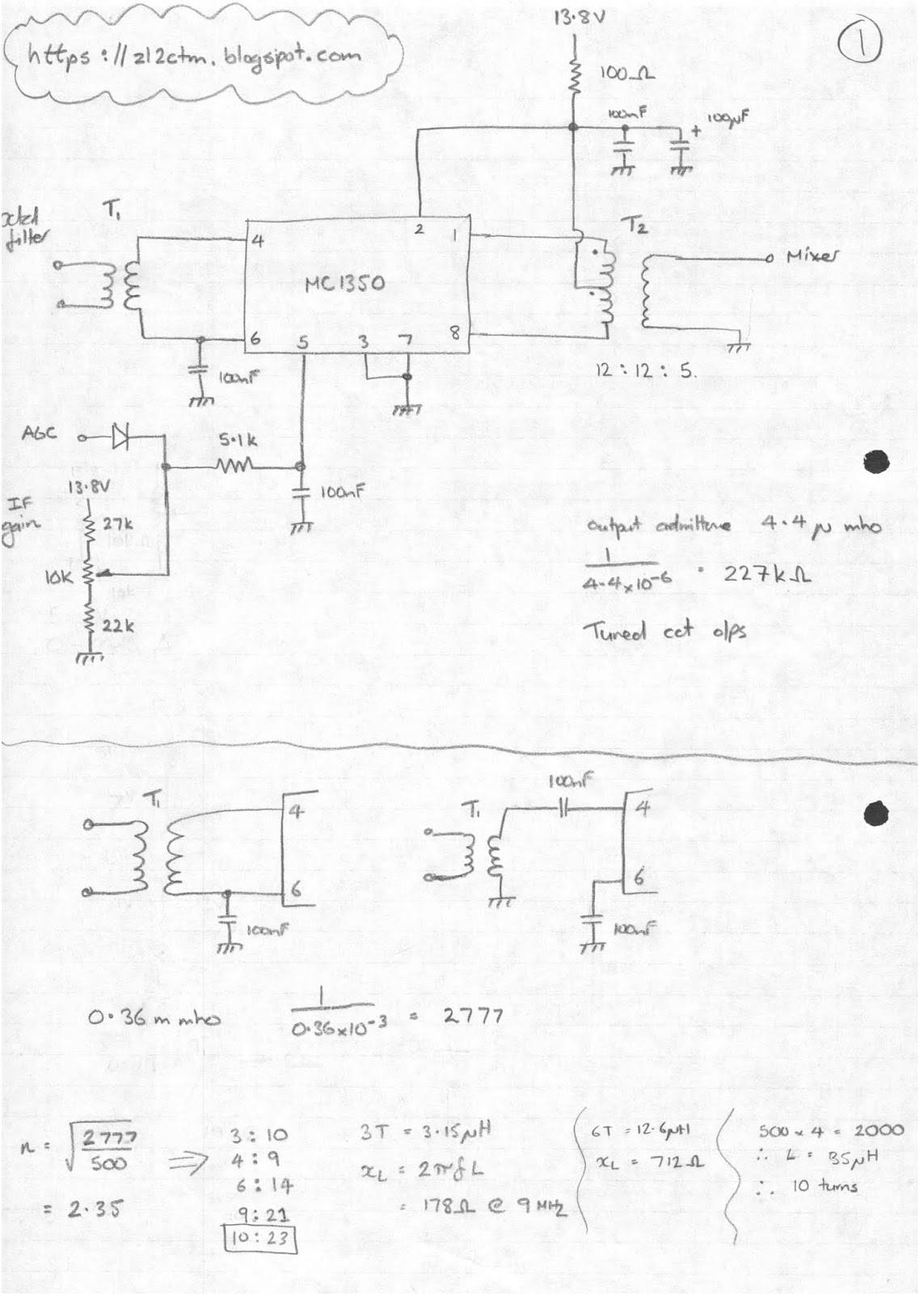 Charlie Morris, ZL2CTM: Homebrew SSB Rig based on MC1350P IF Amp