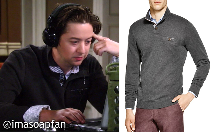 Damian Spinelli's Grey Shirt with Contrast Collar - General Hospital ...