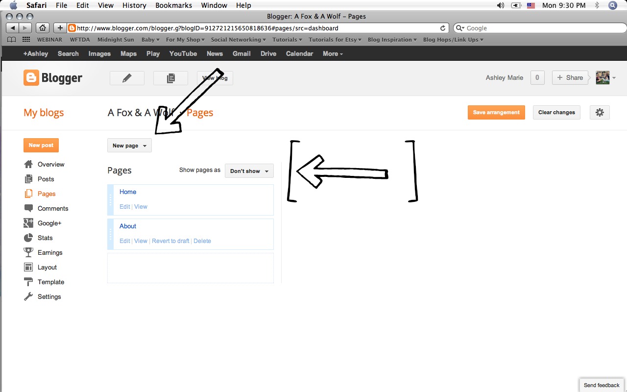 B.You: How To: Add Pages on Blogger