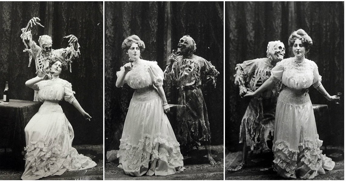 Pictures From Victorian Play “Death and the Lady” (1906) ~ Vintage Everyday