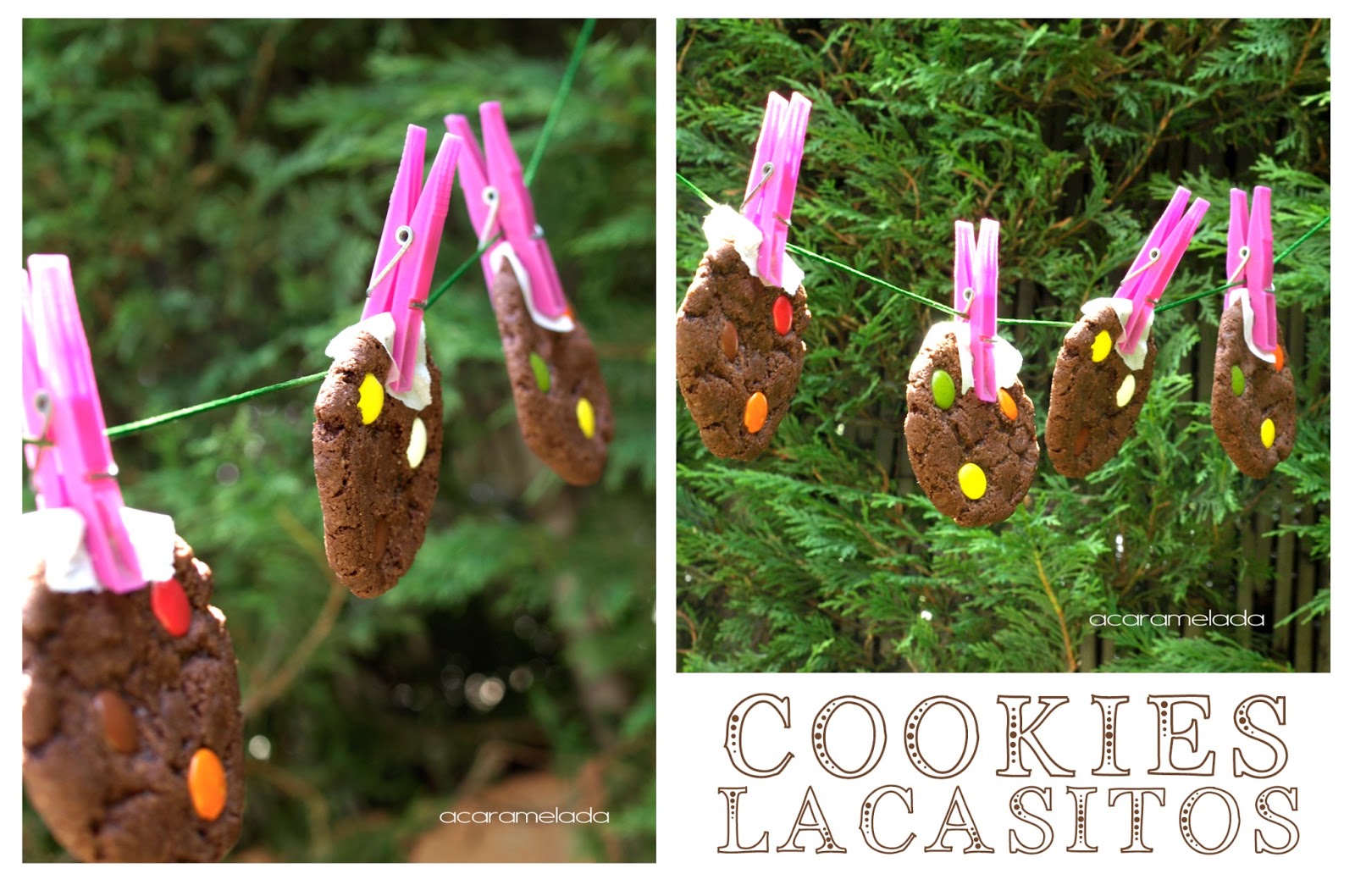 Cookies de chocolate con lacasitos - Acaramelada
