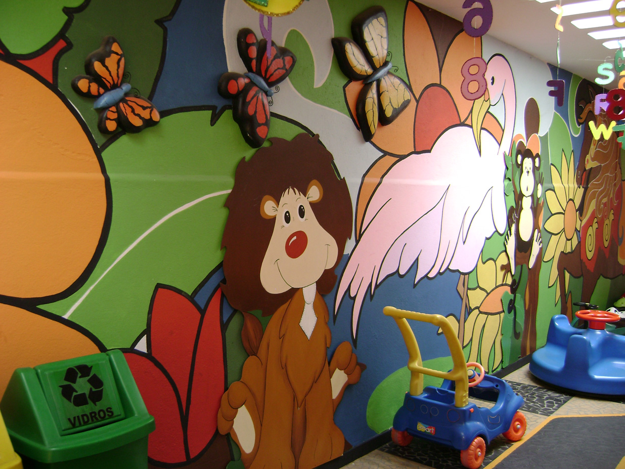 Arte Poesia Decoração Cenografia: Decoração interna parede escola ...