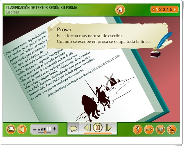 Lengua Española de Educación Primaria: "La prosa" (Aplicación ...