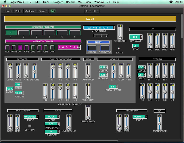 MATRIXSYNTH: VIRTUAL Yamaha DX-7 / DX-7II Programmer for Logic